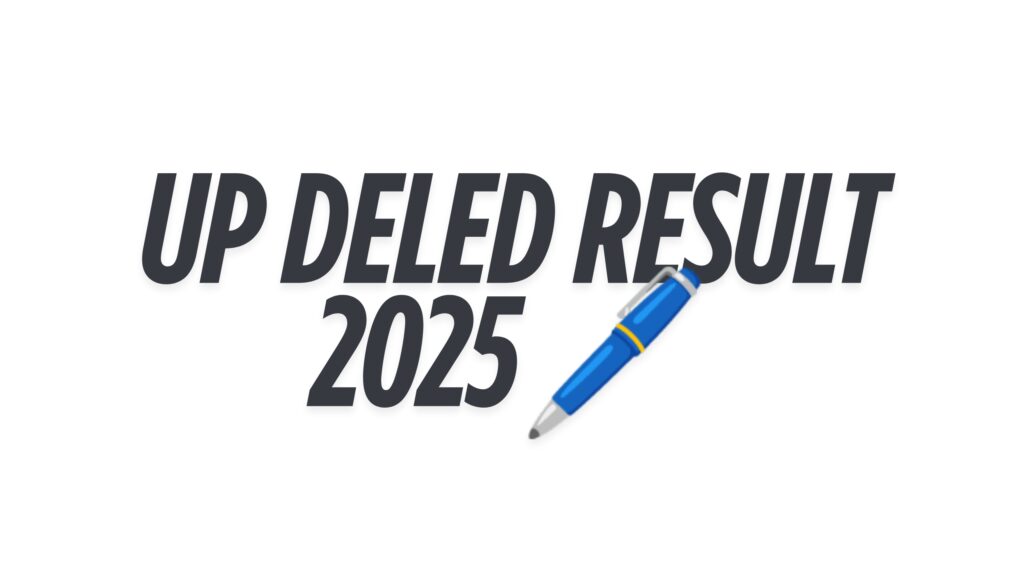 UP DElEd Result 2025 - Target ssc