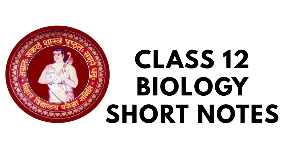 Class 12 Biology Short Notes 2025 | Chapter-wise Biology Revision for ...